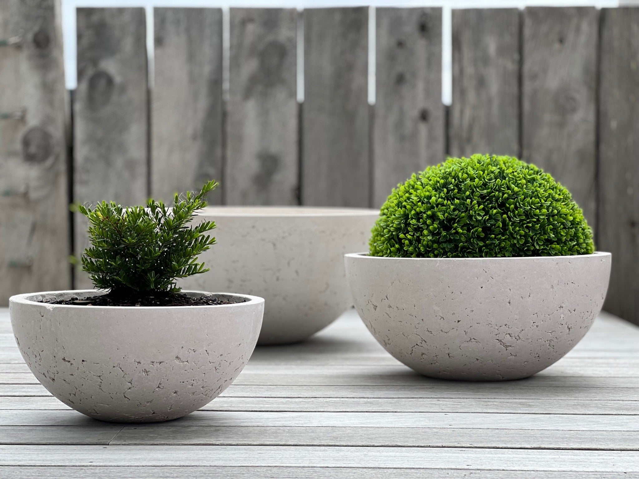 Solid Art Concrete Spheres & Planters